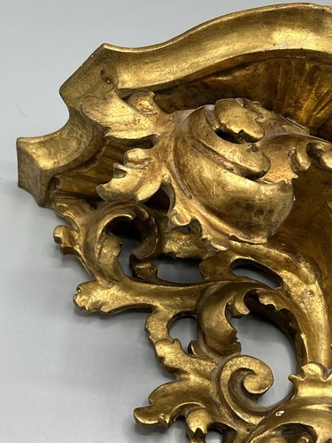 Pair 12" Early-20th Italian Hollywood Regency Carved Wood Gold Gilt ...