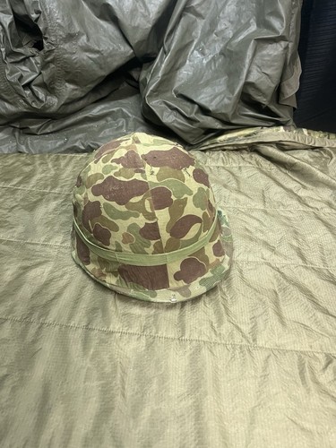 Original U.S. M1 Helmet w/ Liner & USMC Mosquito Net Cover – Korea ...