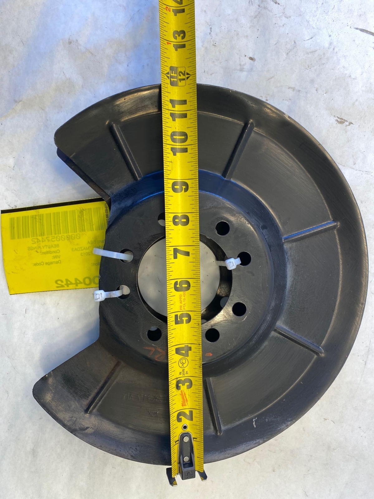 2013 MAZDA 3 I Sedan 2.0L Rear Backing Brake Plate Left Driver Side LH ...