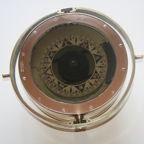9.8" Rare Marine Antique Ships Compass!! J. Smith & Son Marked Brass ...