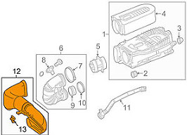 NEW MERCEDES BENZ GLE W166 AIR INLET DUCT TUBE A6510901142 651-090-11 ...
