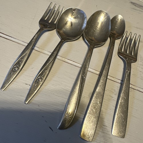 Oneida Oneidacraft Deluxe 5 Piece Baby Stainless Flatware | eBay