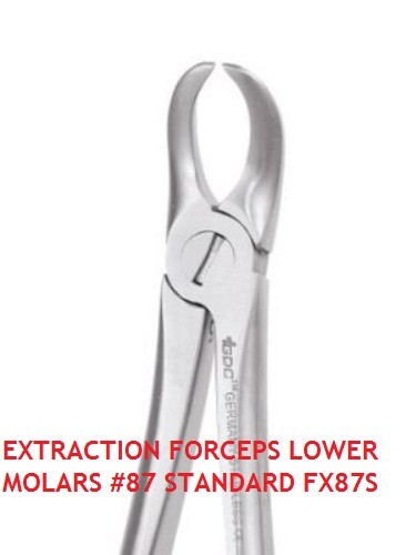 DENTAL EXTRACTION FORCEPS LOWER MOLARS #87 STANDARD FX87S Made ...
