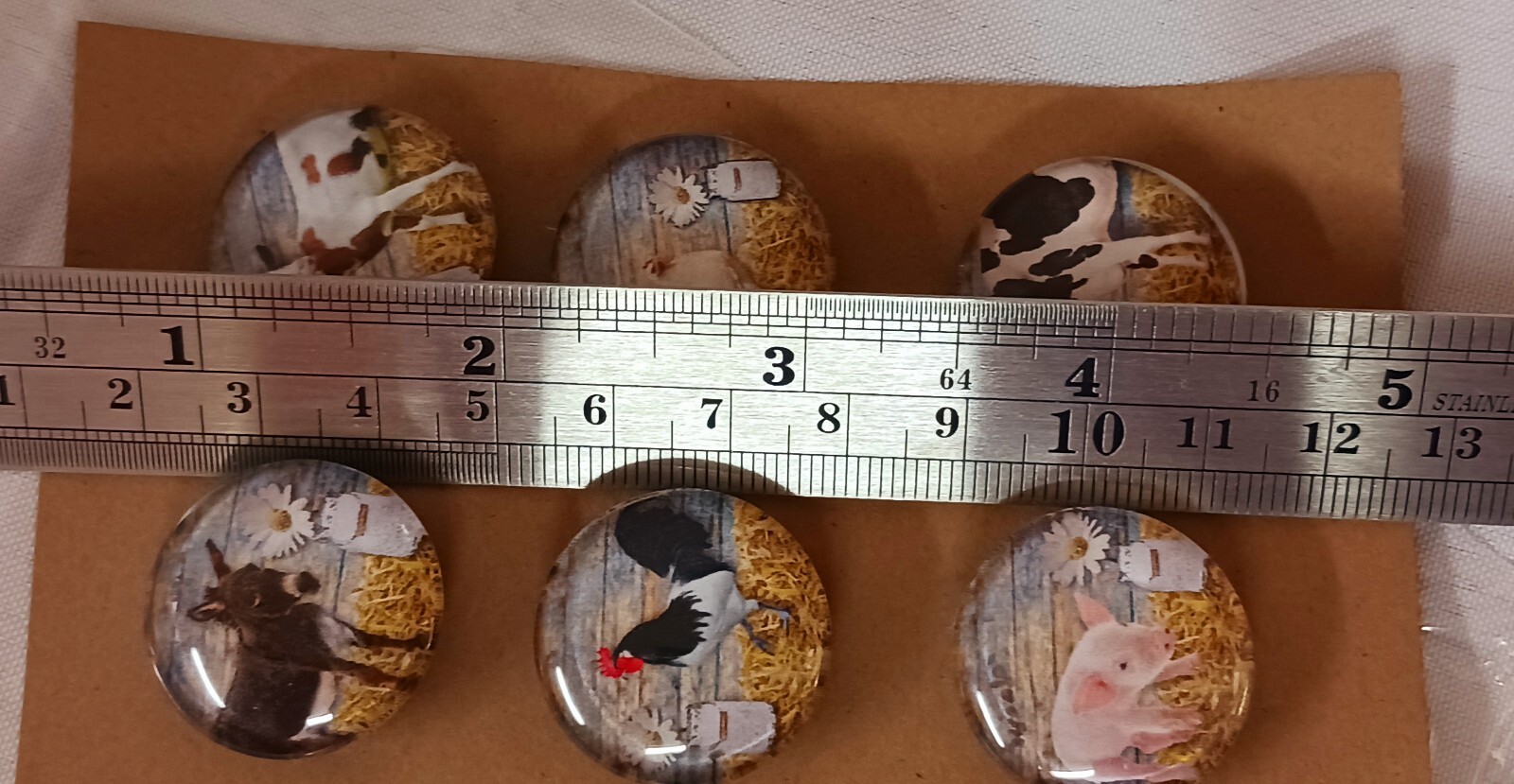 RUSTIC HOME BARN COUNTRY LIFE BARN ANIMALS MAGNETS SET OF 6 CUSTOM MADE ...