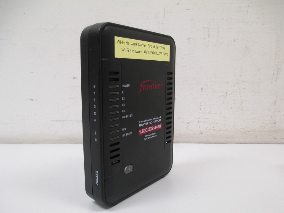 Frontier NetGear DSL Modem with WiFi ADSL2+ Router Model D2200D-1FRNAS ...