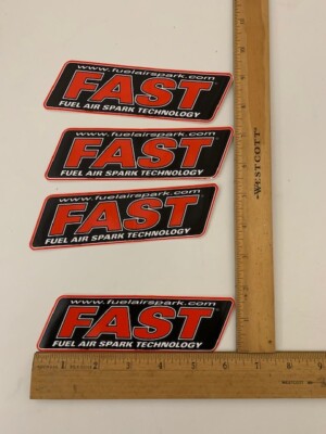 Lot of 4,FAST Decal,Logo Sticker, Sticker Decoration, Fuel Air Spark ...