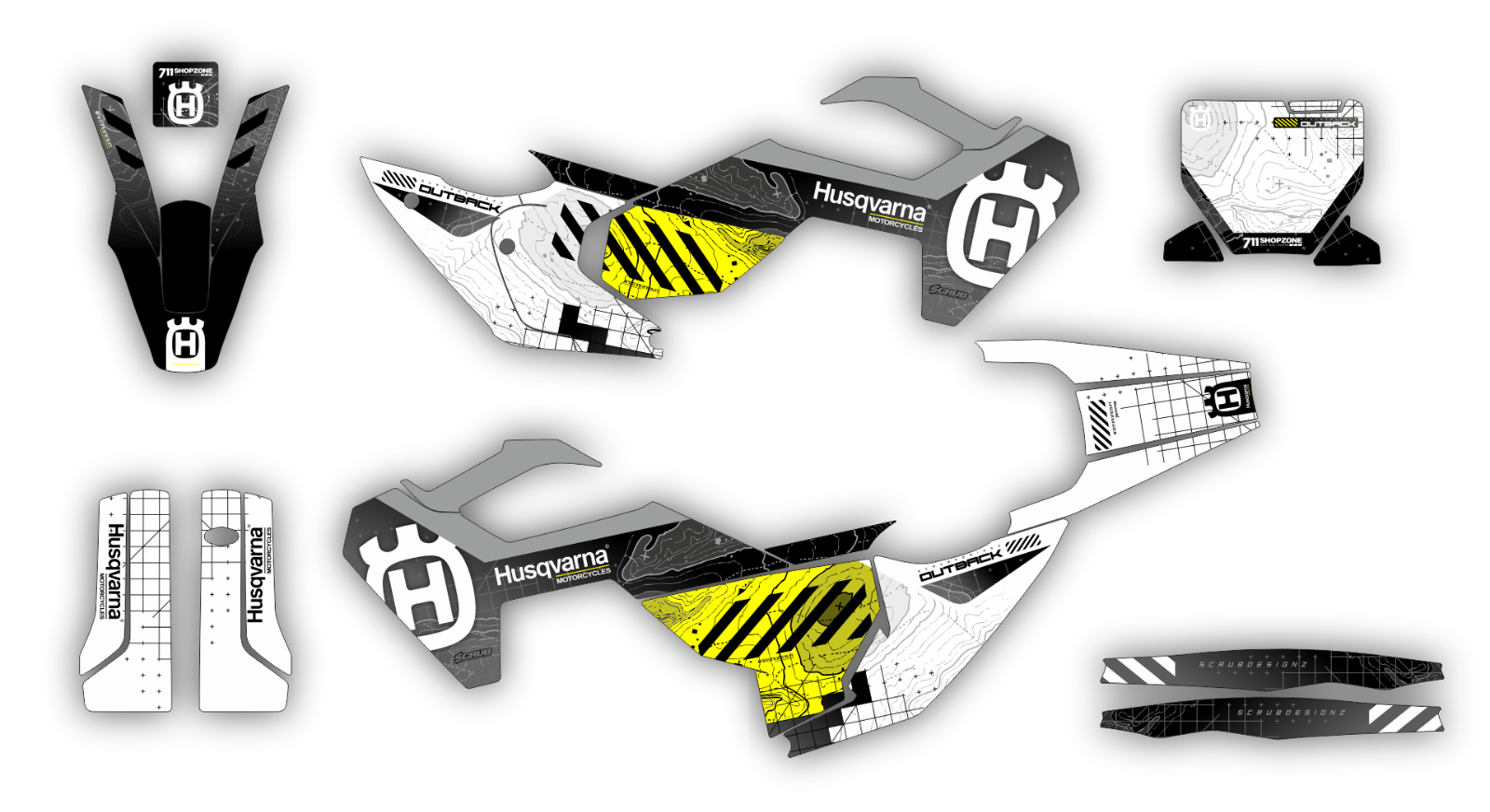 Husqvarna TC FC 2023 2024 - 125 250 350 450 Graphics Decals Stickers ...