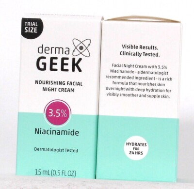 2 Count Derma Geek 0.5 Oz 3.5% Niacinamide Nourishing Facial Night ...