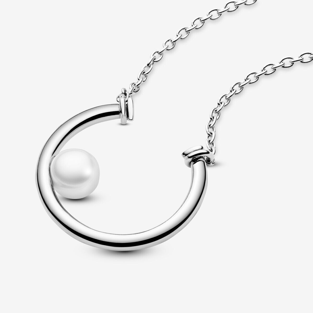 Pandora S925 Contemporary Pearl Collier Necklace 397526P-50cm - 19.7 ...