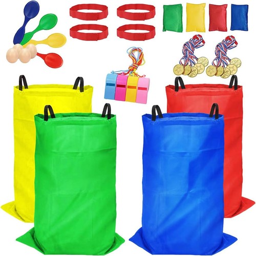 32 Pcs Outdoor Games Potato Sack Race Bags for Kids Adults, Bean Bag ...