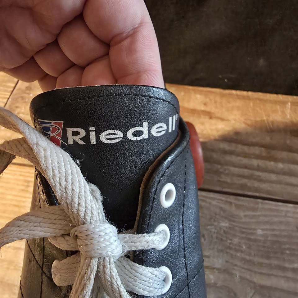 Riedell Grand Prix Vintage Speed Skates Men's Size 6.5 Black Red Wheels ...