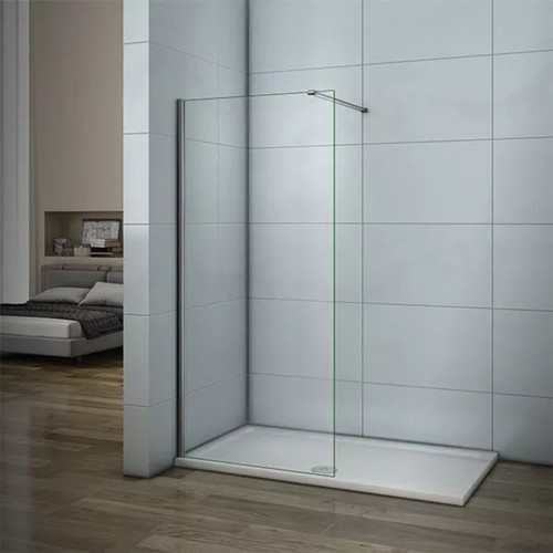 Walk in Wet Room Shower Screen Panel 8mm Toughened Glass Shower Cubicle ...
