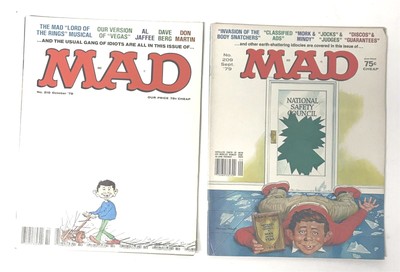 MAD Magazines 1979 ~ September #209 & October #210 Issues ~ ECU | eBay