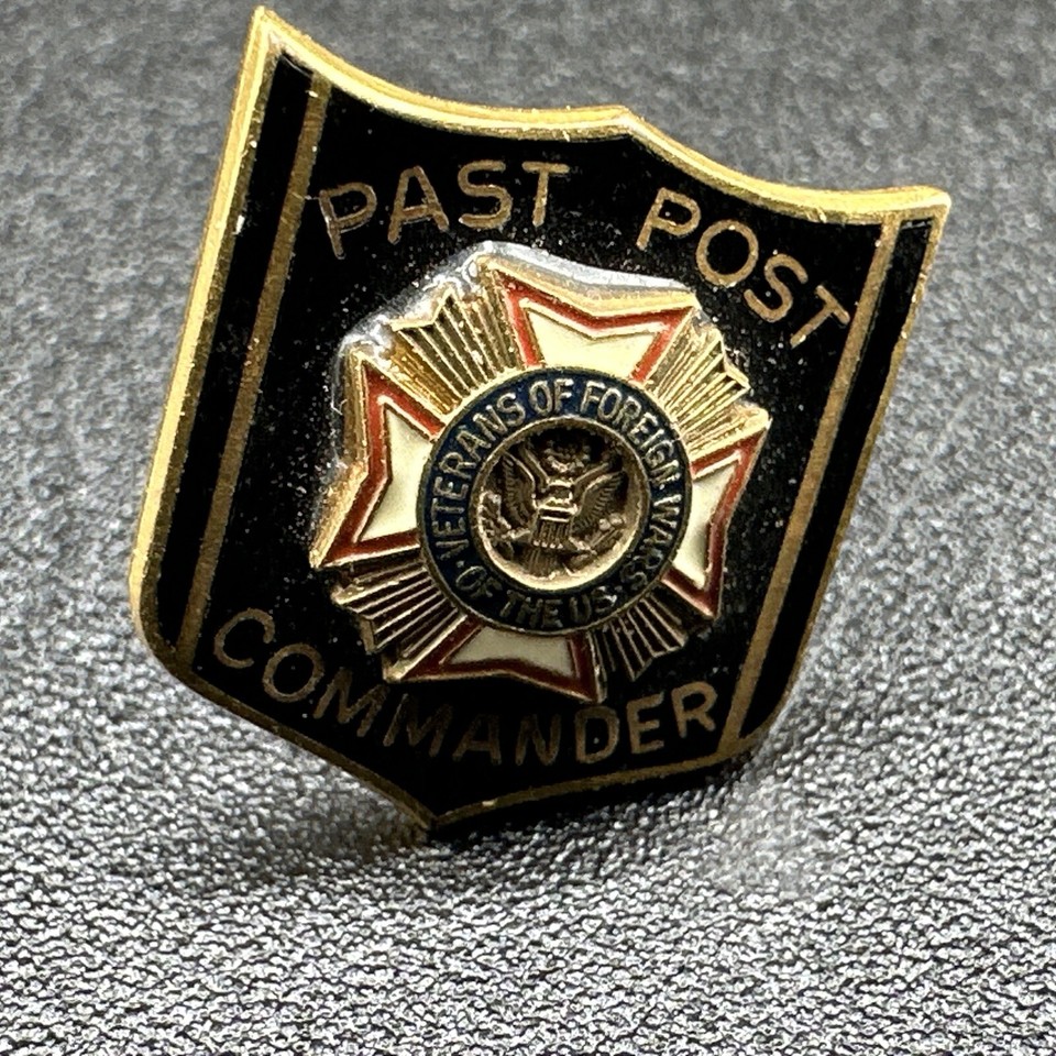 VFW Past Post Commander 1/20 10k Gold Lapel Hat Pin Veterans Of Foreign ...