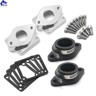 For Yamaha Banshee 350 Intake Manifolds Kit 26-28mm Boots Dual Carbs ...