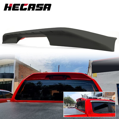 HECASA Black Rear Top Wing Truck Cab Spoiler Fits 2019-2023 2020 Ford ...