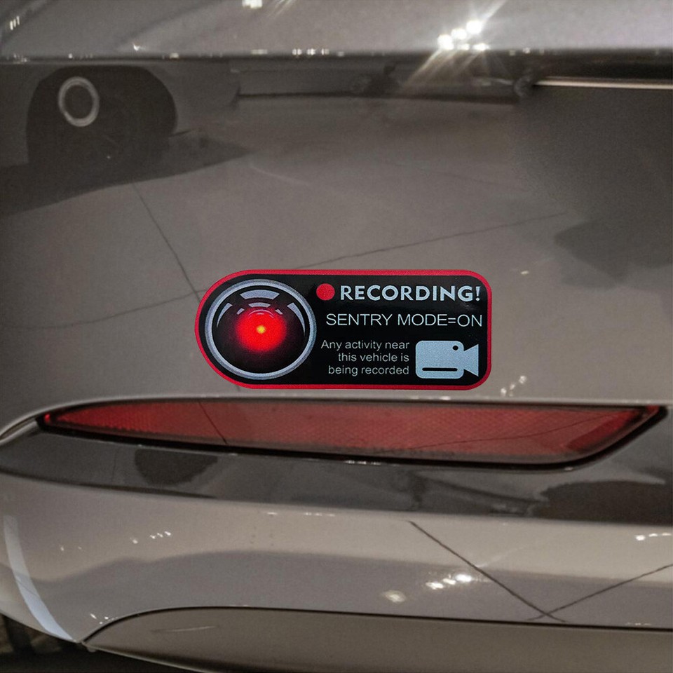 2x For Car Sentry Mode Recorder Window Sticker Safety Warning Decal ...