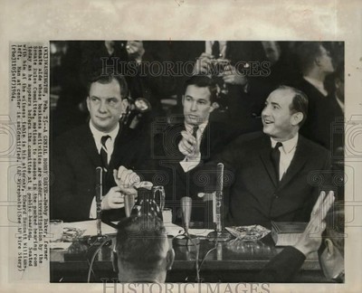 1964 Press Photo Bobby Baker and Attorney at Senate Hearing in ...