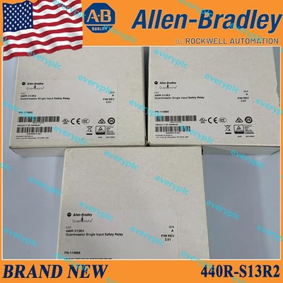 Allen Bradley 440R-S13R2 Guardmaster Single Input Safety Relay 24V 2A ...