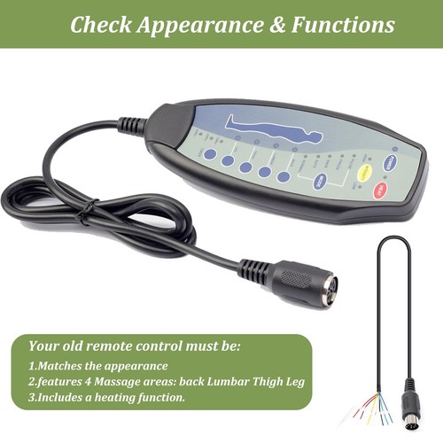8 Female Pin Remote For Massage Power Lift Recliner Chair Hand ...