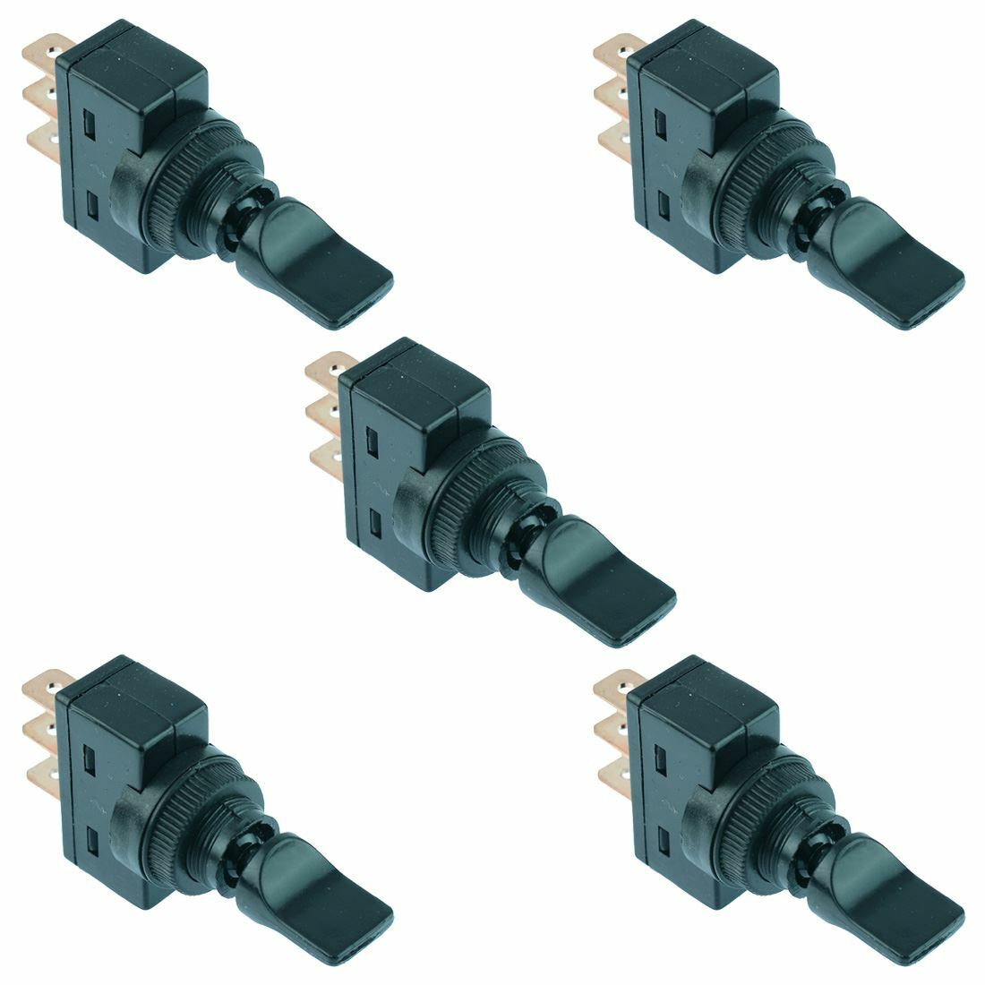 5 x Black On-Off-On Toggle Flick Switch SPDT Auto Car 12V | eBay UK