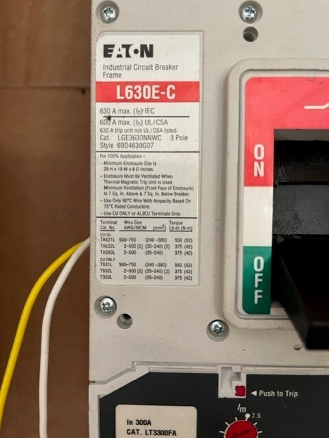 Eaton Electrical Circuit Breakers L630E-C | eBay