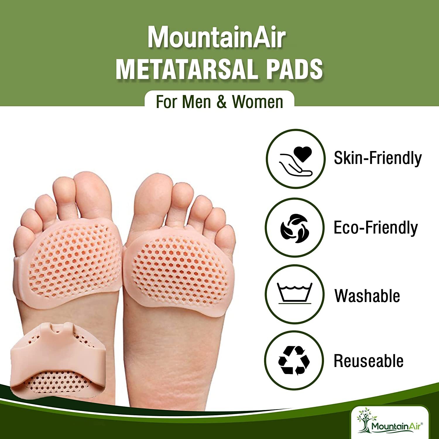 Silicone Metatarsal Pads 6 Pairs Ball of Foot Cushions Sleeves for Men & Women | eBay