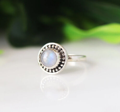 Fine Moonstone Gemstone 925 Sterling Silver Handmade Ring All Size K-38 ...