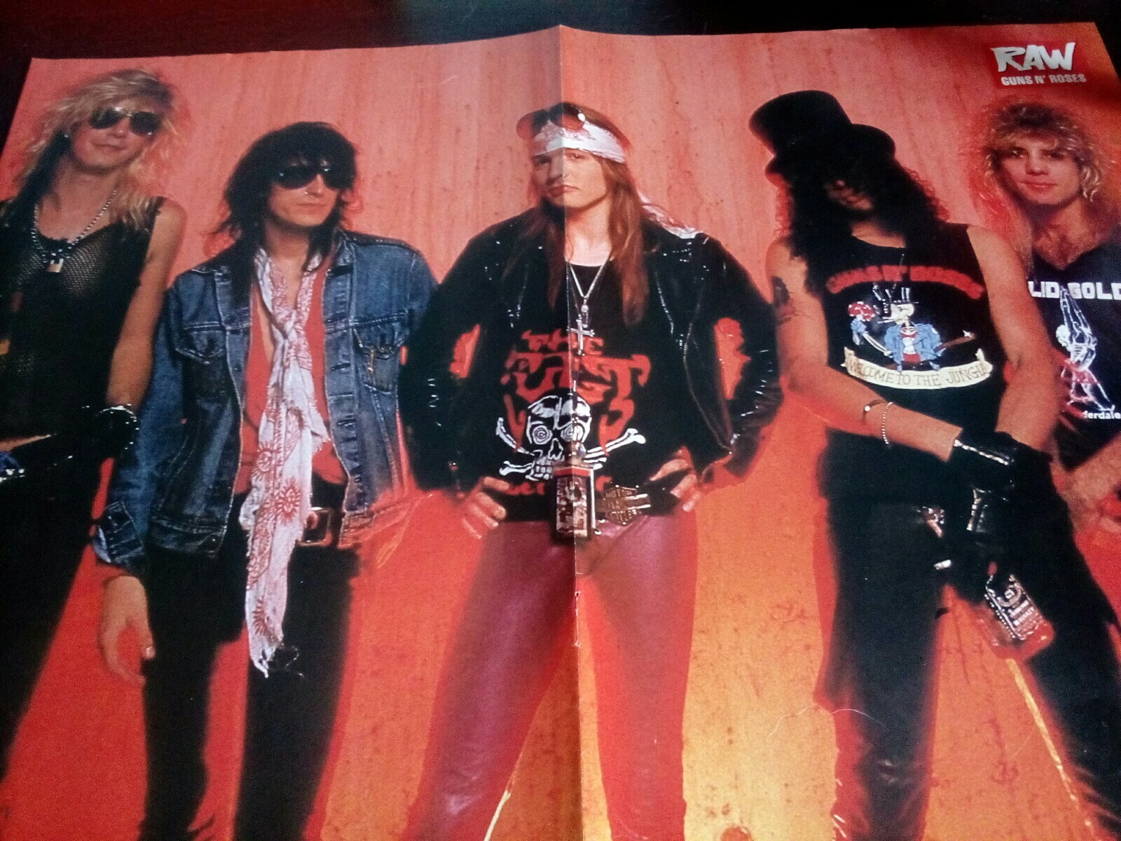 AXL ROSE 1987 LOT Very rare HD GIANT POSTER GUNS N' Roses RAK ROCK ...