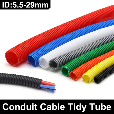 Conduit Split & Non Split Flexible Tube Cable Tidy Trunking Organiser ...