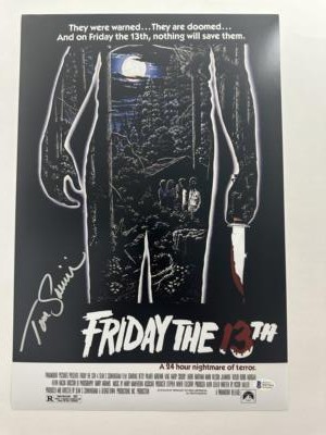 TOM SAVINI SIGNED 12X18 PHOTO JASON VOORHEES FRIDAY THE 13TH AUTOGRAPH ...