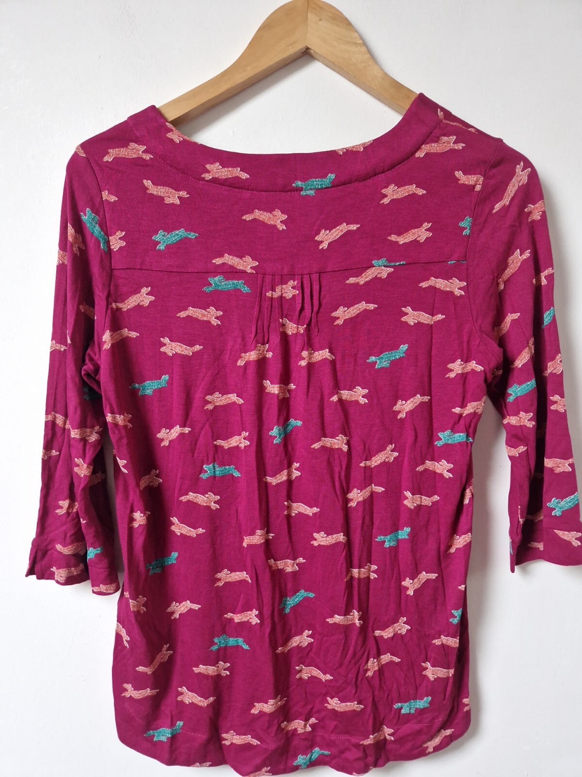 Mistral Bunny Rabbit Print Relaxed Fit Blouse Top Size 8 | eBay