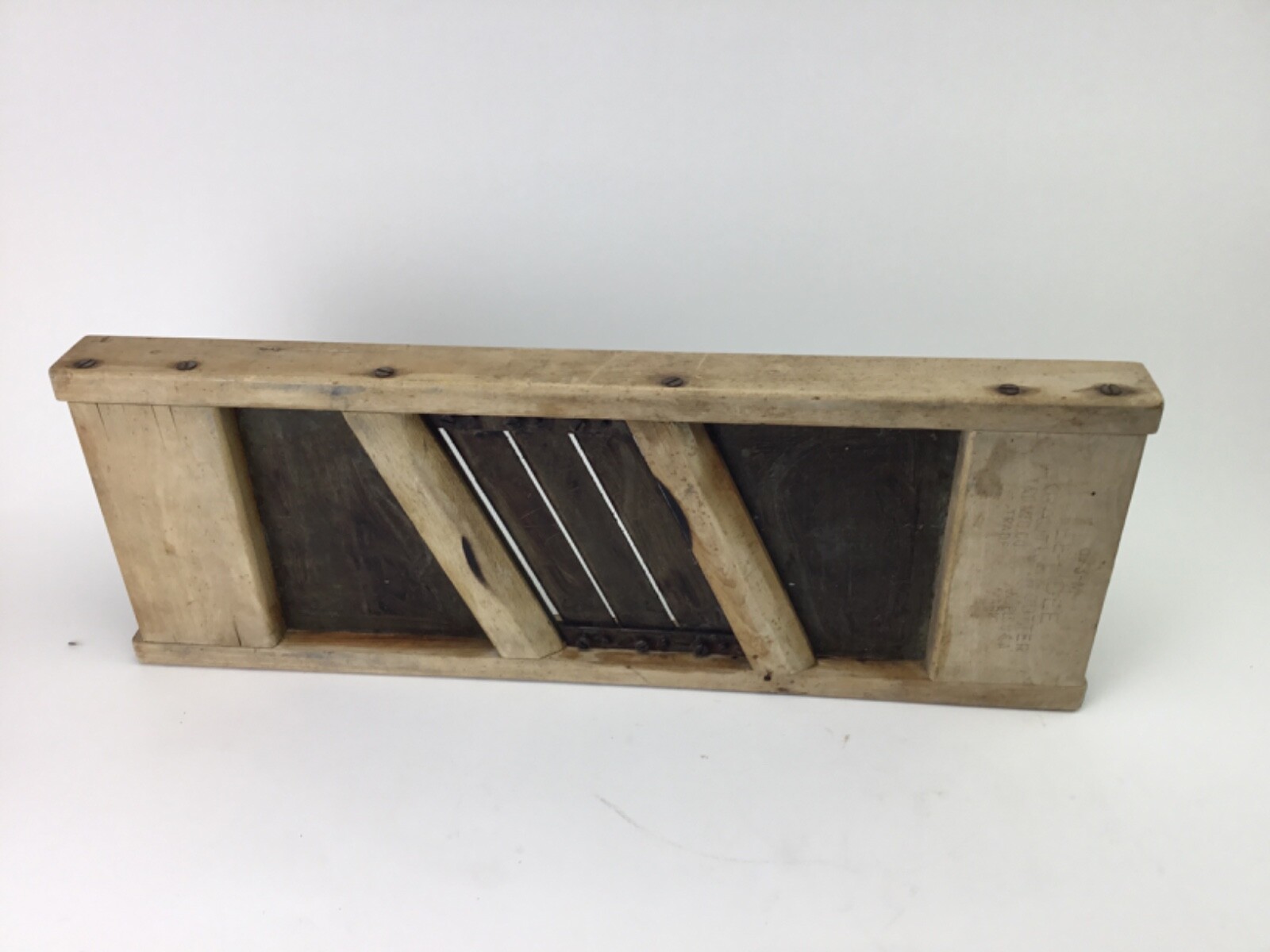 Antique 3 Blade Wooden Cabbage Kraut Slaw Cutter Slicer Shredder | eBay