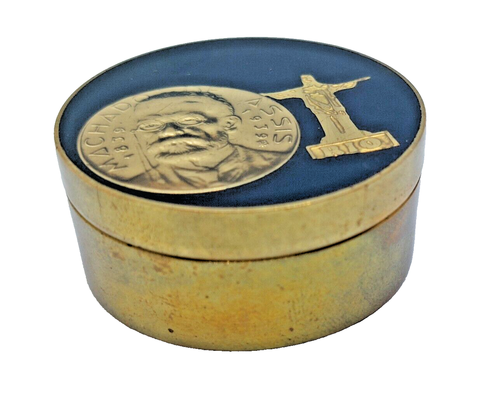 A.R.Morais Bronze Pill Box Brazil Rio Christ the Redeemer 1939 500 Reis ...