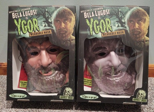 BELA LUGOSI AS YGOR WEARABLE MASK SET COLOR AND BLACK &WHITE VERSION ...