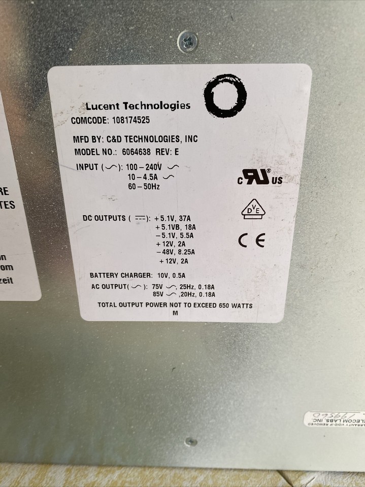 Avaya Definity Power Supply 1217A | eBay