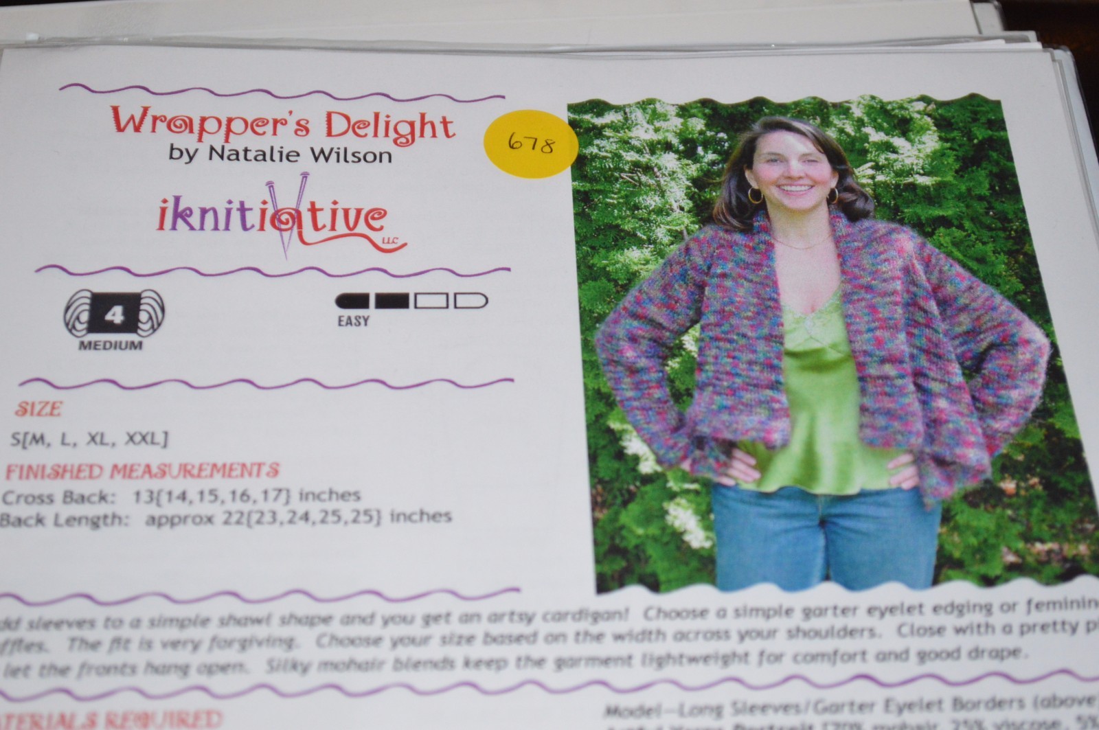 Initiative Knitting Pattern Wrapper's Delight S to XXL | eBay