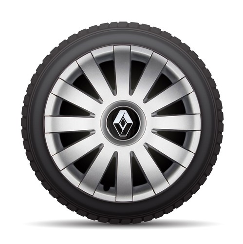 4x14" Wheel Trims, Hub Caps, Covers to fit Renault Clio, Kangoo, Twingo ...