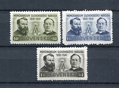 SLOVAKIA WW2 GERMAN PUPPET STATE 1941 SCOTT 62-64 PERFECT MNH | eBay