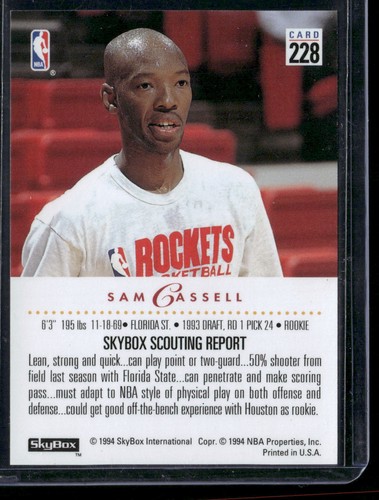 Sam Cassell 1993-94 SkyBox Schick #NNO Houston Rockets | eBay