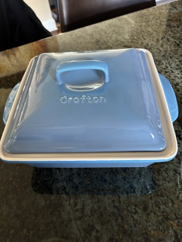 New In Box Crofton EUC 9.25” Square Stoneware Bake Dish With Matching ...
