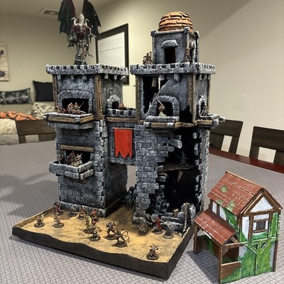 Dungeons & Dragons Or Miniature Wargaming Display Terrain Castle Ruins ...