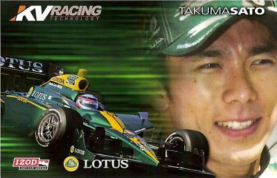 2010 TAKUMA SATO INDIANAPOLIS 500 INDY CAR LOTUS PHOTO CARD RACING | eBay