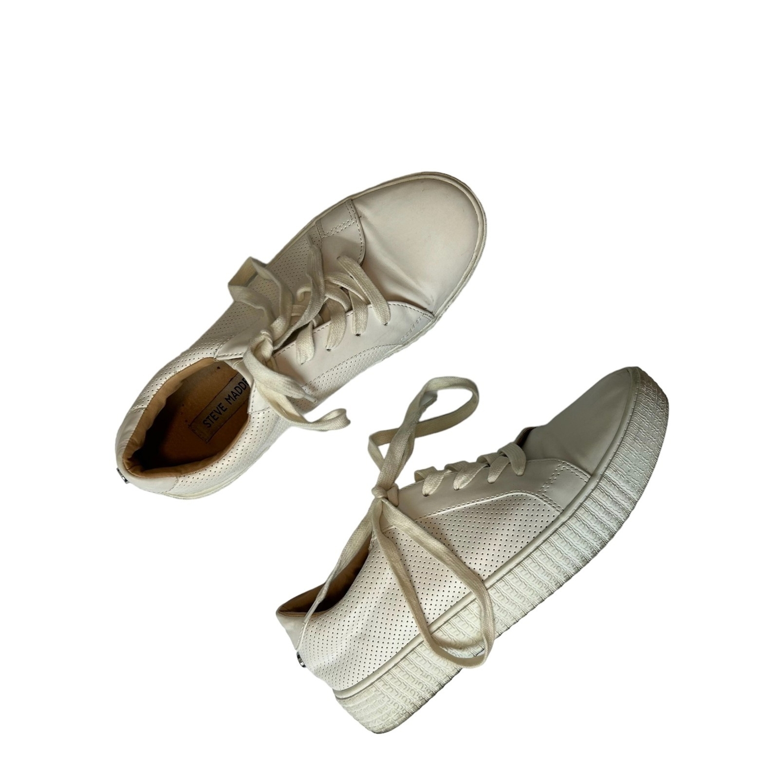 Steve Madden Toliver Perforated Platform Sneaker Size… - Gem
