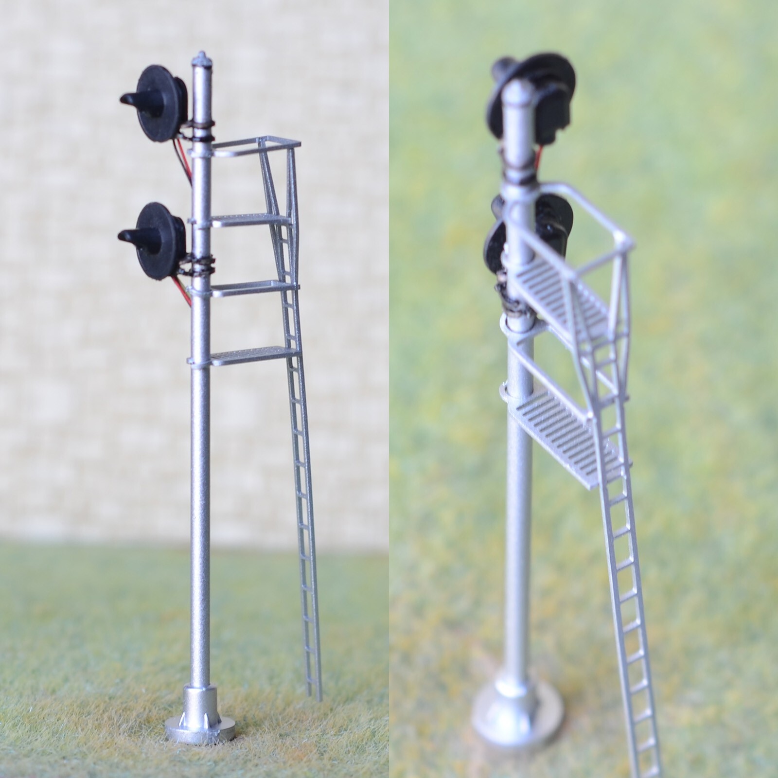 1 x HO scale model railroad 3-colors searchlight signal metal block 2 ...