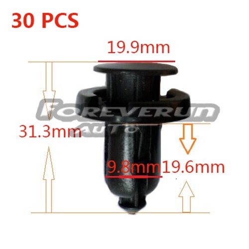 30 Pcs Bumper Hood Fender Splash Guard Retainer Clips Fasteners For ...