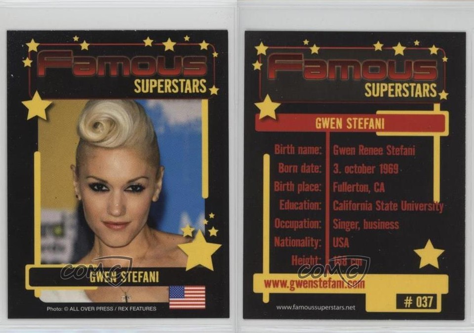 2005 Famous Superstars Gwen Stefani #037 2rz | eBay