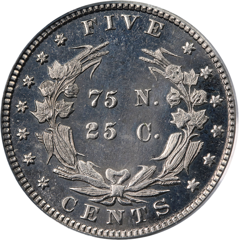 1883 Liberty V Nickel Pattern Proof J-1707 CAC Sticker PCGS PR64 OGH ...