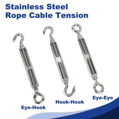 Stainless Steel Hook And Rope Cable Tension Turnbuckle Wire Tensioner ...
