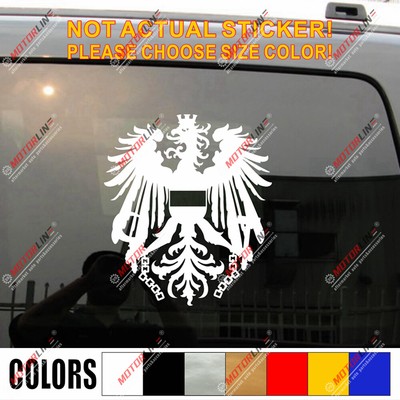 Austria Eagle Coat of arms Decal Sticker Austrian Car Vinyl pick size ...
